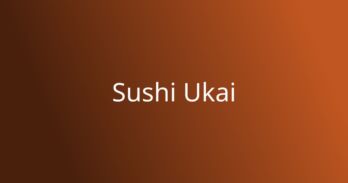 Order Authentic Japanese Online | Sushi Ukai - Pickup or Delivery Available